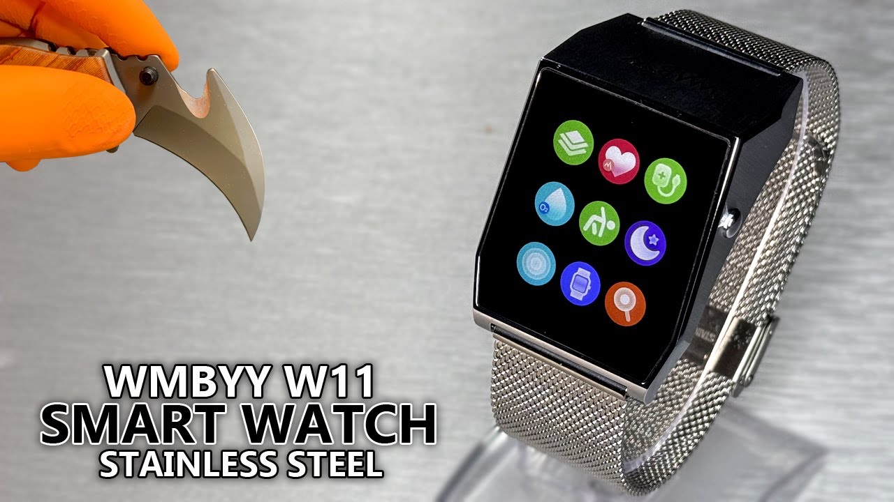 WMBYY W11 Rugged Stainless Steel SmartWatch (TESLA CYBERTRUCK design ...