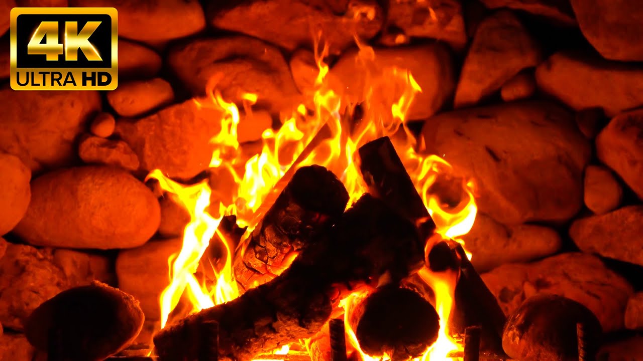 Enchanting Spring Fireplace 4K Ultra HD🔥Listen to the Soothing Sound of ...
