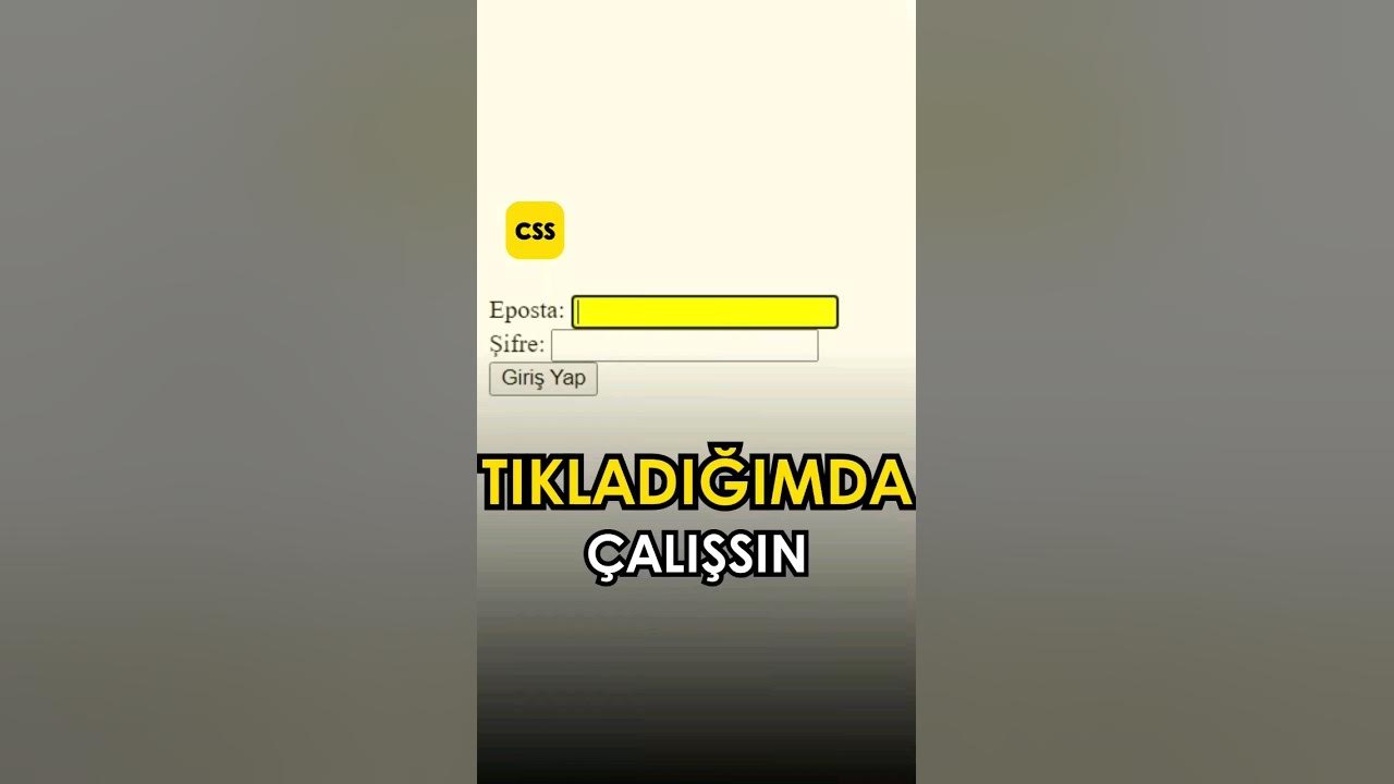CSS INPUT FOCUS (CSS Dersleri) - YouTube