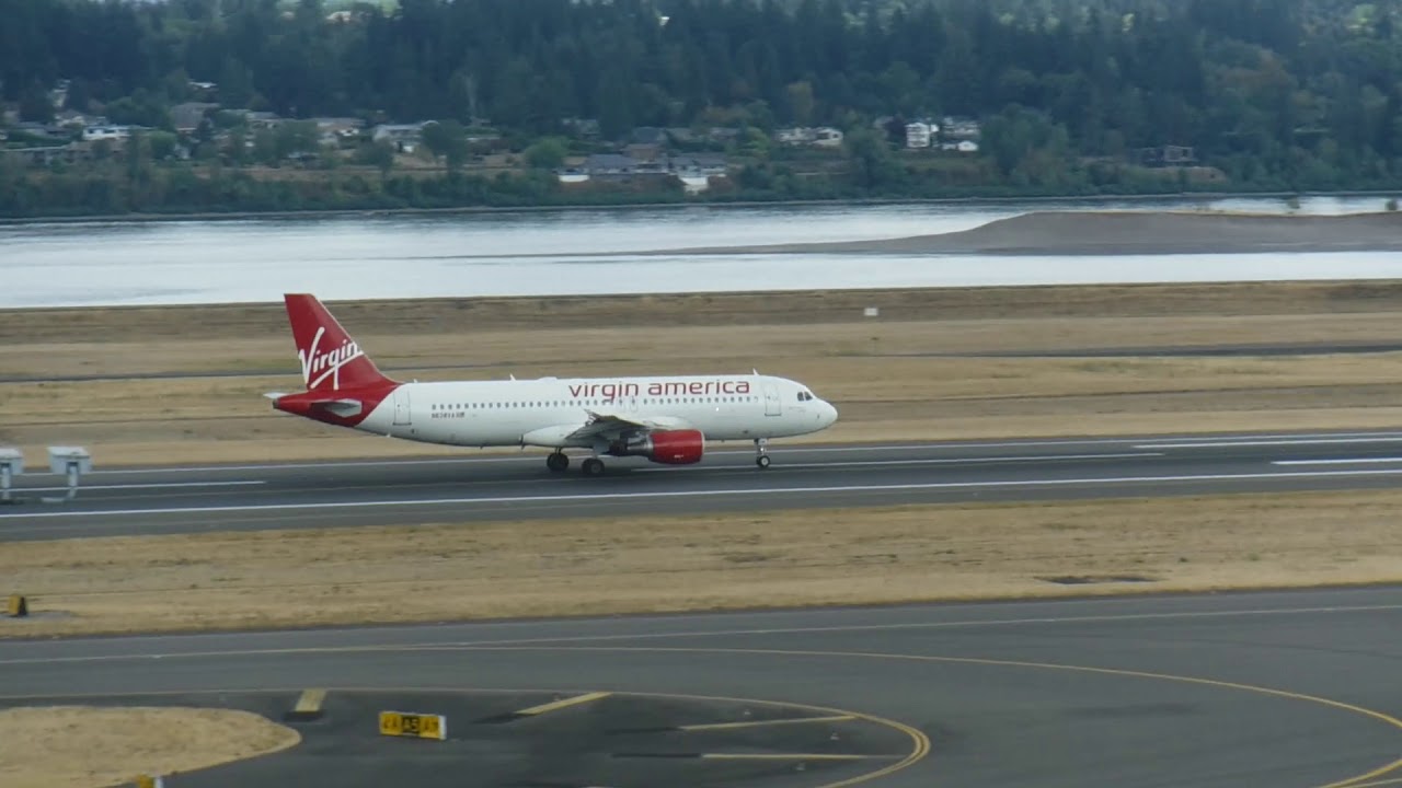 Alaska Airlines Airbus A320-214 [N638VA] Takeoff from PDX - YouTube