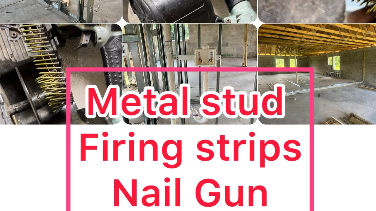 Construction Progress Metal Stud Furring Strip and Gun - YouTube