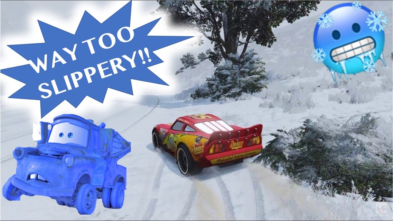 CARS 3 CRAZY WINTER SNOW RACE! Lightning McQueen | Radiator Springs ...