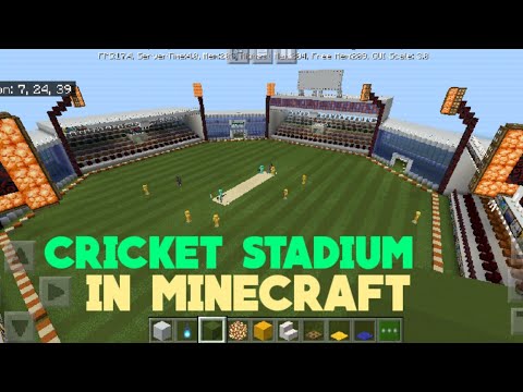 CRICKET STADIUM IN MINECRAFT POCKET EDITION - YouTube
