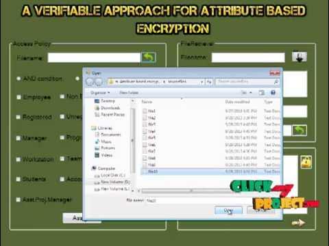 Final Year Projects | Attribute-Based Encryption With Verifiable Outsourced Decryption - YouTube