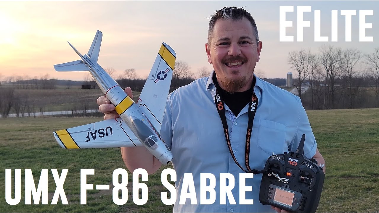 E-flite - F-86 Sabre - UMX - Maiden Flights + Unbox, Build, & Radio ...