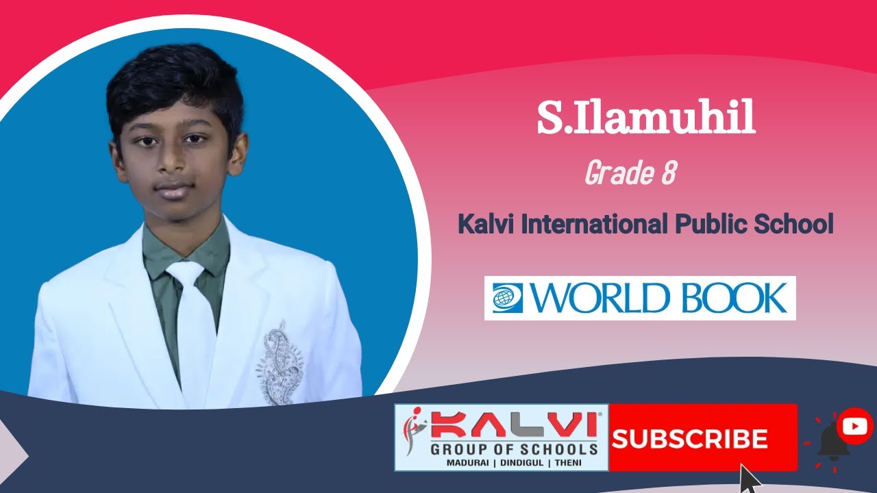 Kalvi Schools - S Ilamuhil - Grade 08 - Robotics - WORLD BOOK - YouTube