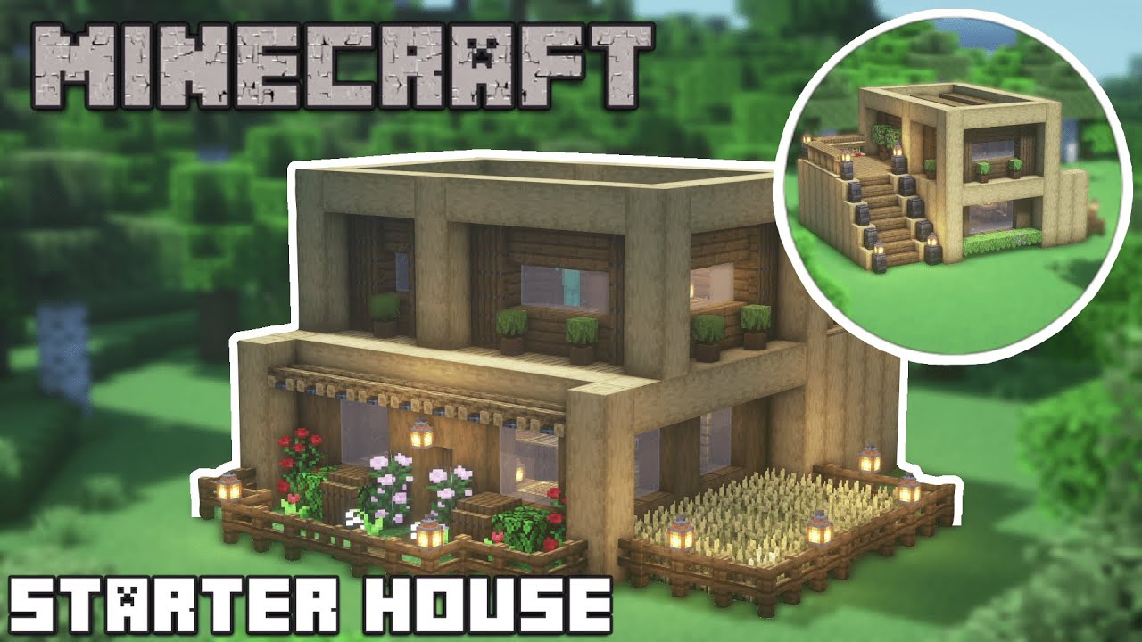 Minecraft 1.17 | How to Build a Two Storey Starter House | Survival ...