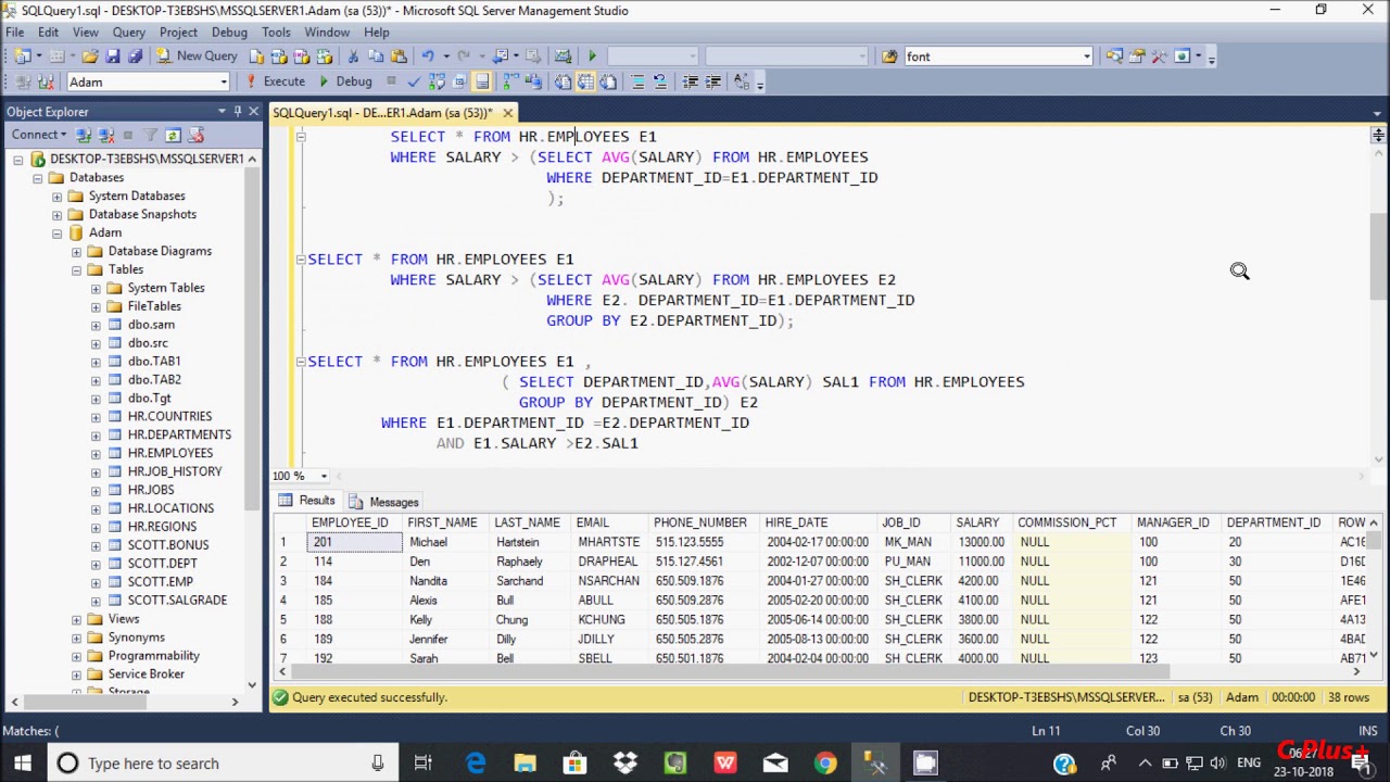 Correlated subquery in Sql Server - YouTube