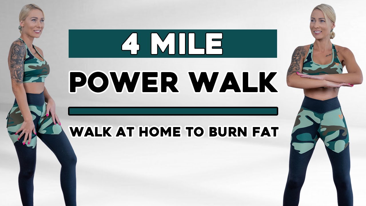 4 Mile Power Walk | At Home Workouts | Walk at Home | Knee Friendly ...