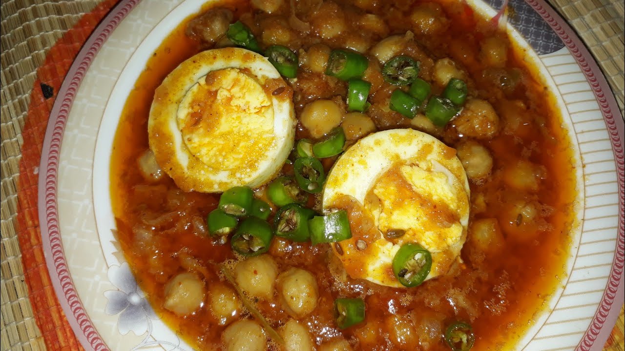 Super tasty recipe | EGG CHANA GRAVY | dhaba style - YouTube