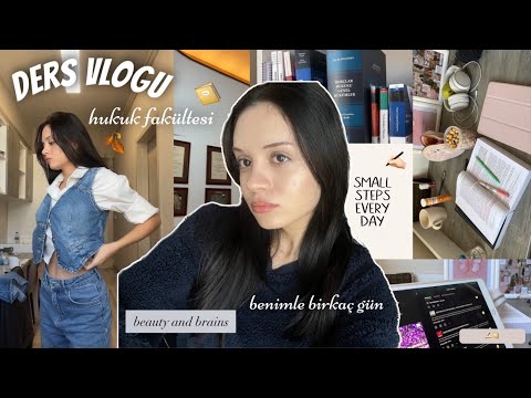 Study Vlog | Ders çalışalım , hukuk fakültesi , benimle birkaç gün ✍🏻🌸📔