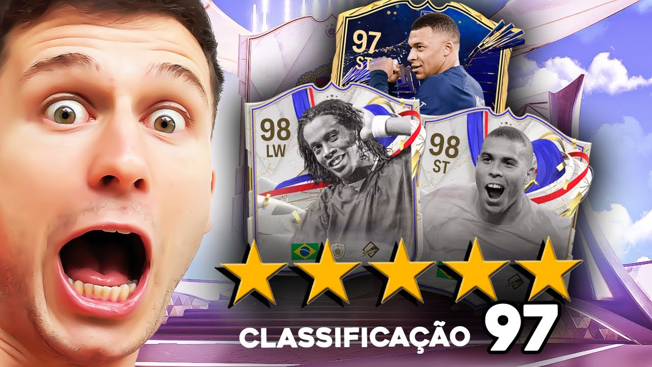 INSANO!!! RONALDINHO 98, RONALDO 98 & MBAPPE 97 NO MEU PRIMEIRO FUT ...