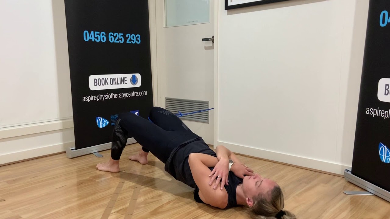 Adductor Holds- Double Leg Bridging Dips + Band - YouTube