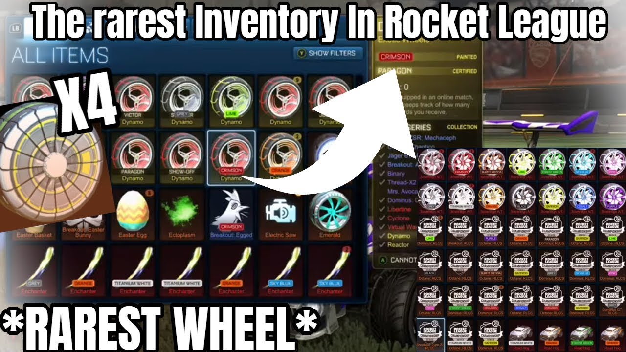 The rarest Inventory In Rocket League... - YouTube