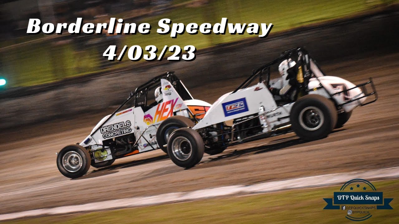 Wingless Sprints Borderline Speedway 4/03/23 We go from ok to shit in 3 ...
