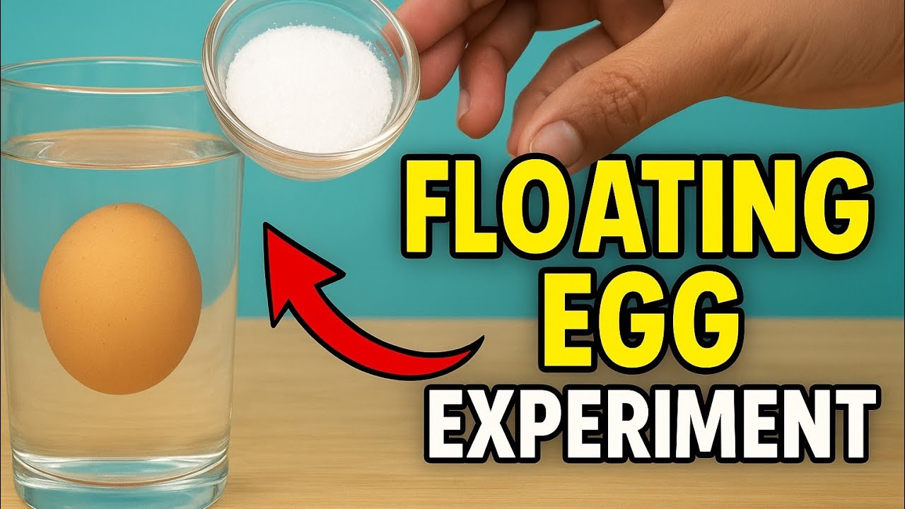 “Floating Egg Experiment 🥚 | Magic of Salt Water | #FloatingEgg # ...