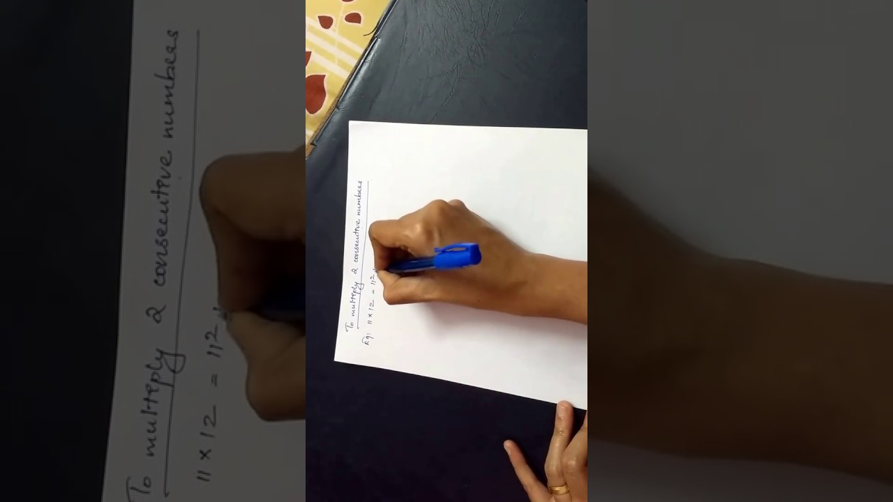 Easy method to multiply 2 consecutive numbers - YouTube