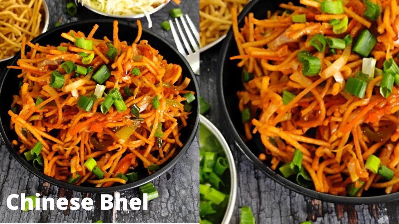Chinese Bhel Street Style Recipe | चायनीज़ भेल | How To Make Chinese ...