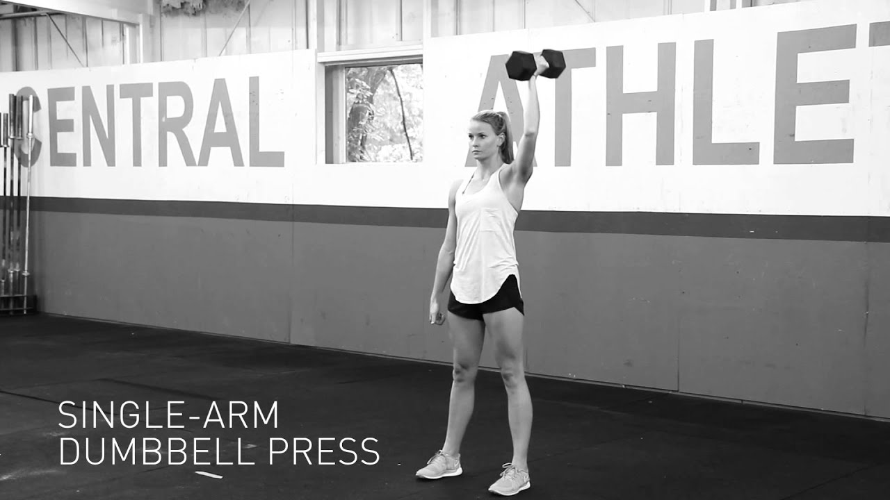 Single Arm Dumbbell Press - YouTube