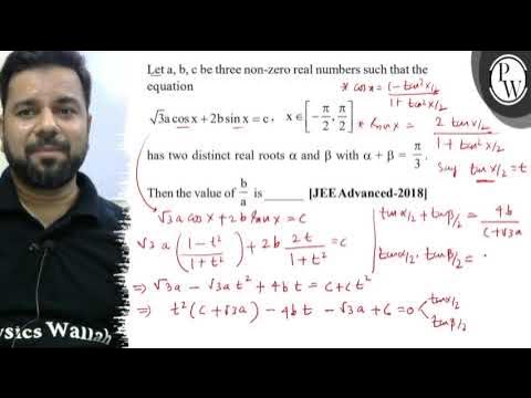 Let a, b, c be three non-zero real numbers such that the equation \... - YouTube