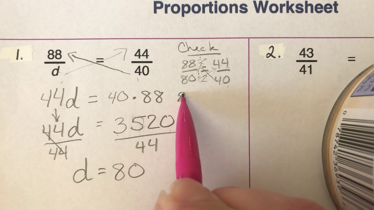 Lesson 6 Solving Proportions - YouTube