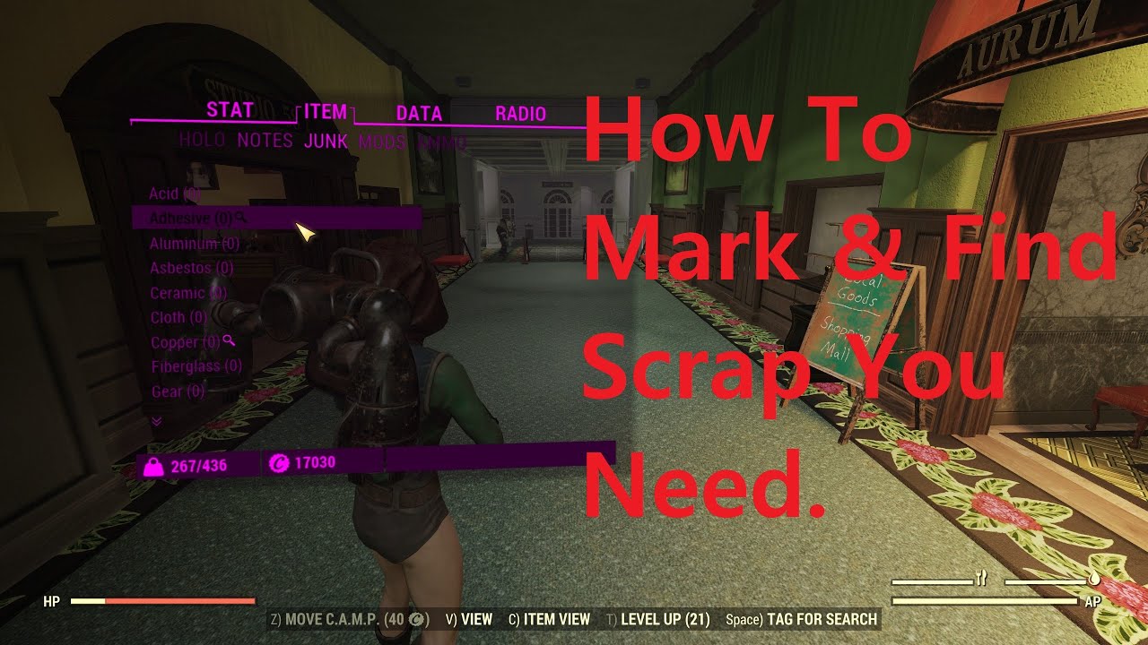 Fallout 76: How To Mark & Find Scrap/Junk You Need. - YouTube