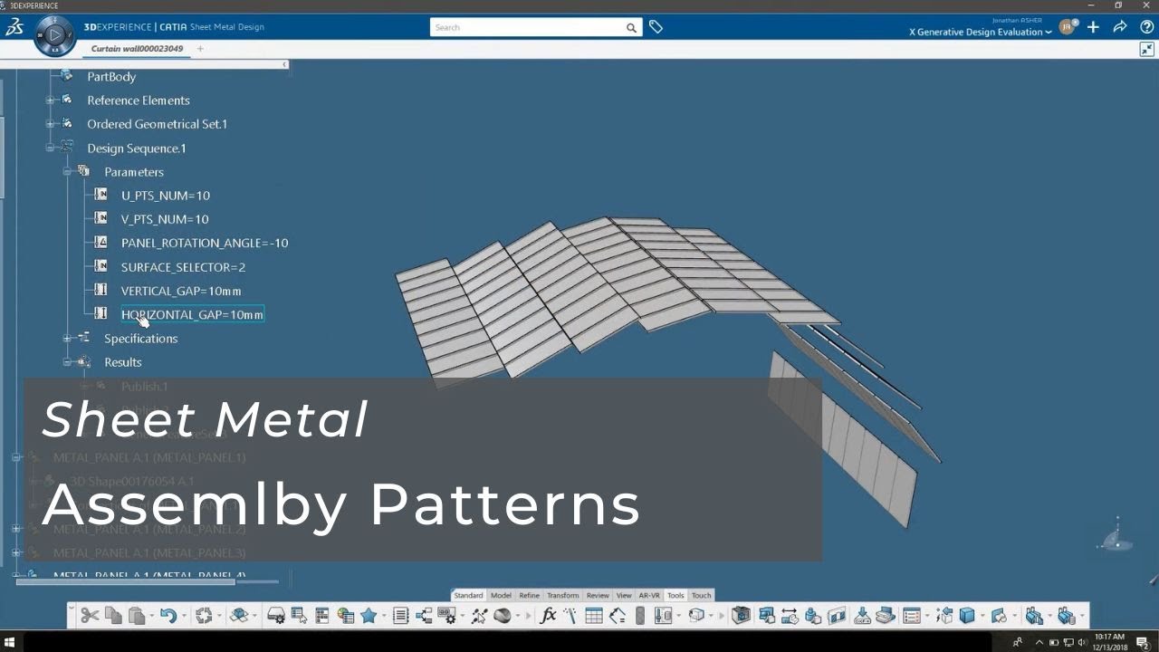 Sheet Metal Assembly Patterns | CATIA xGenerative Design | MEMKO - YouTube