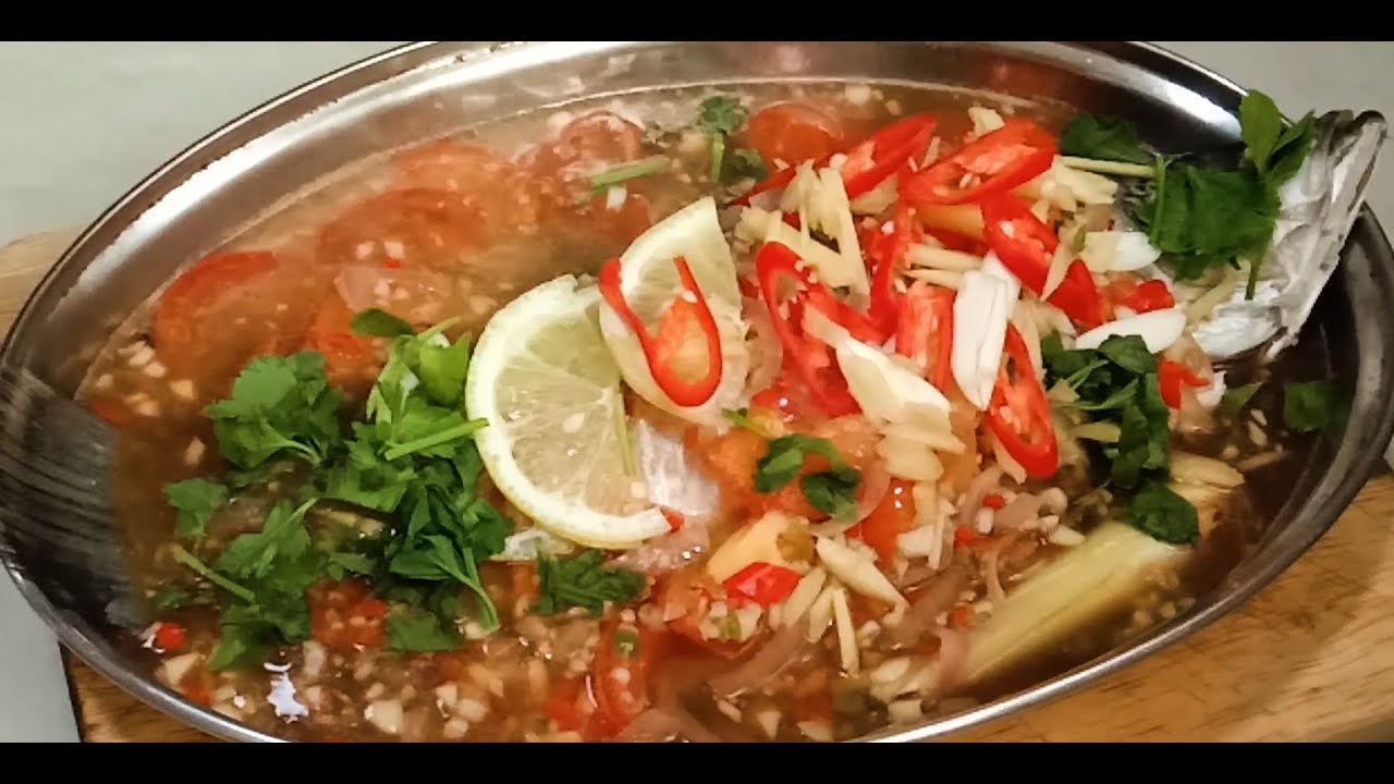 Thai Style Steam Fish - Ikan Siakap - YouTube