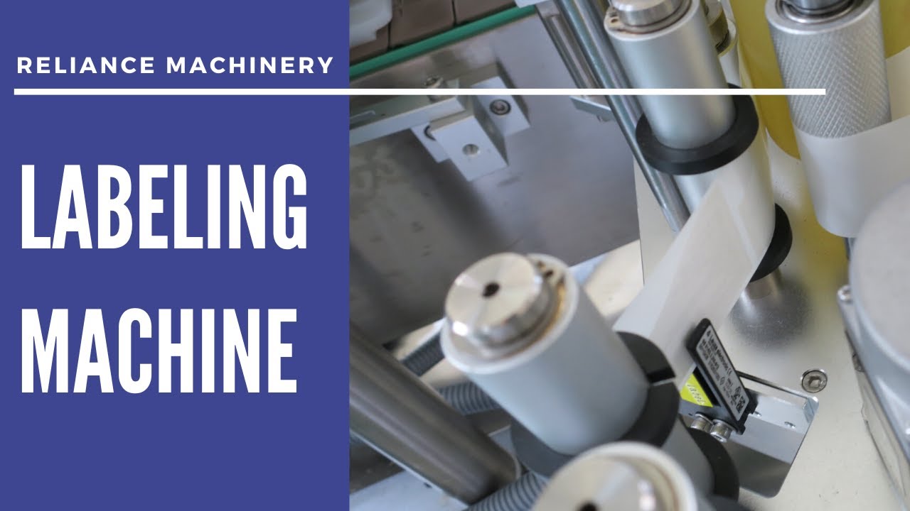 Cosmetic container bottom labeling machine | RELIANCE - YouTube