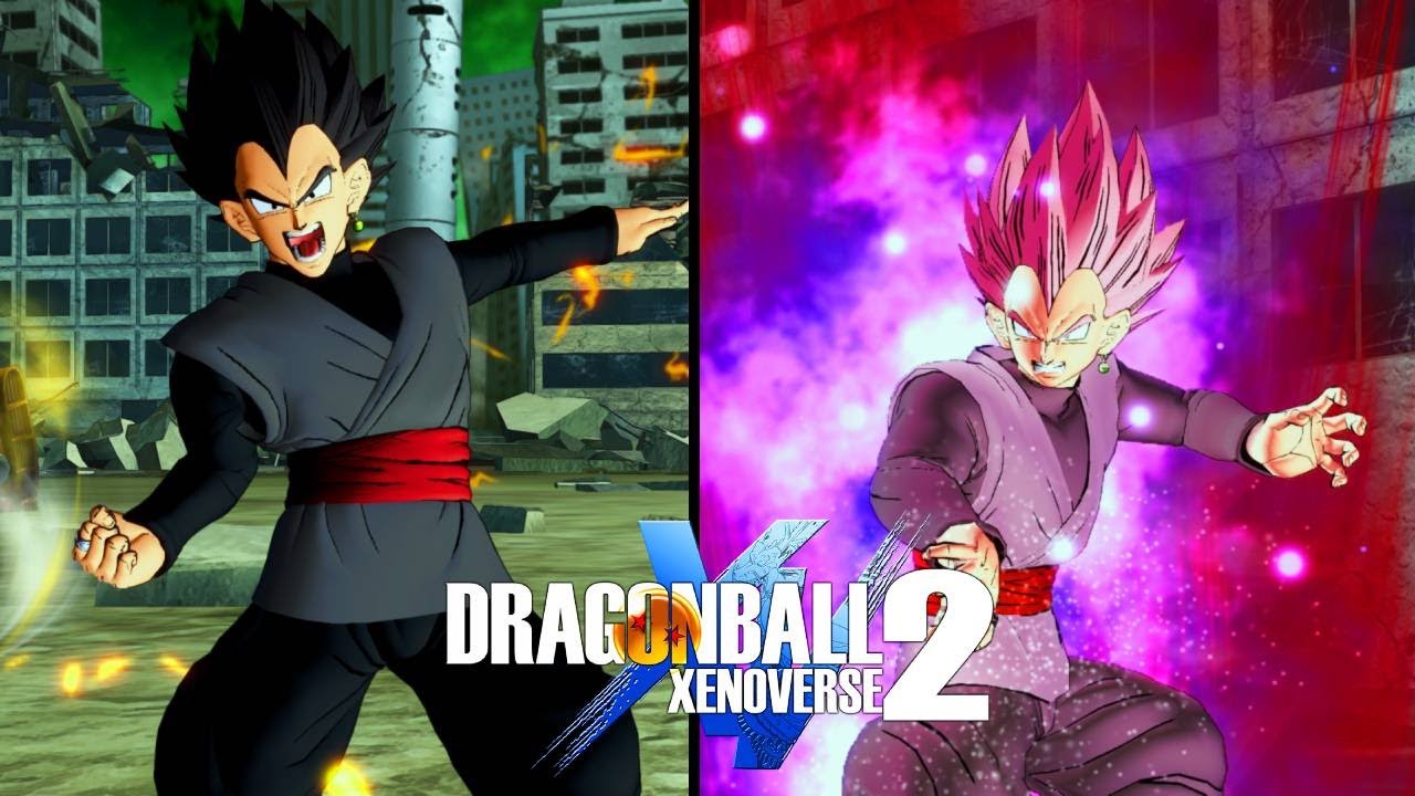 NEW Vegeta Black (Base + SSJ Rose) Showcase | Dragon Ball Xenoverse 2 ...
