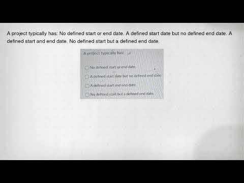 A project typically has: No defined start or end date. A defined start date but no defined end ...