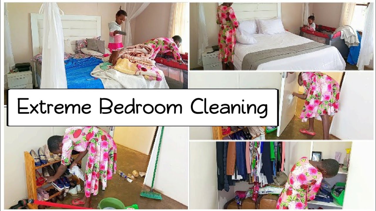 EXTREME CLEANING BEDROOM,changing sheets,closet organization - YouTube