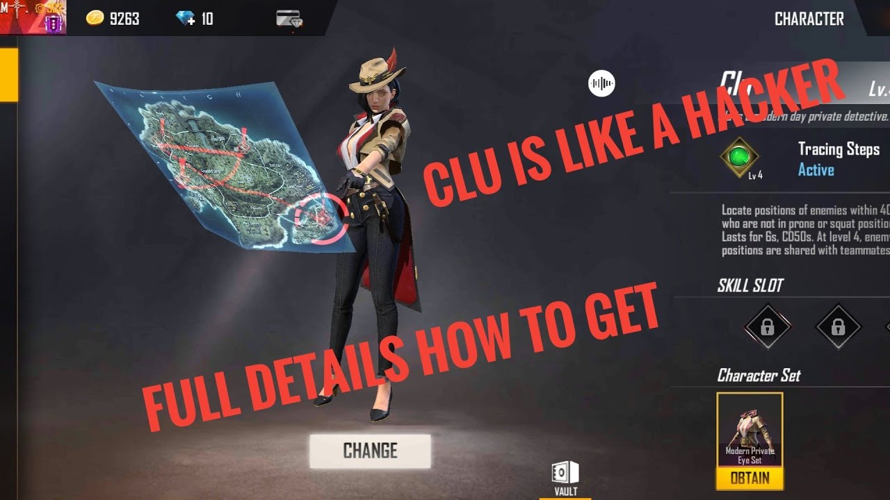 Details of Clu Character | How to get Clu Character | Free Fire | Gamer ...
