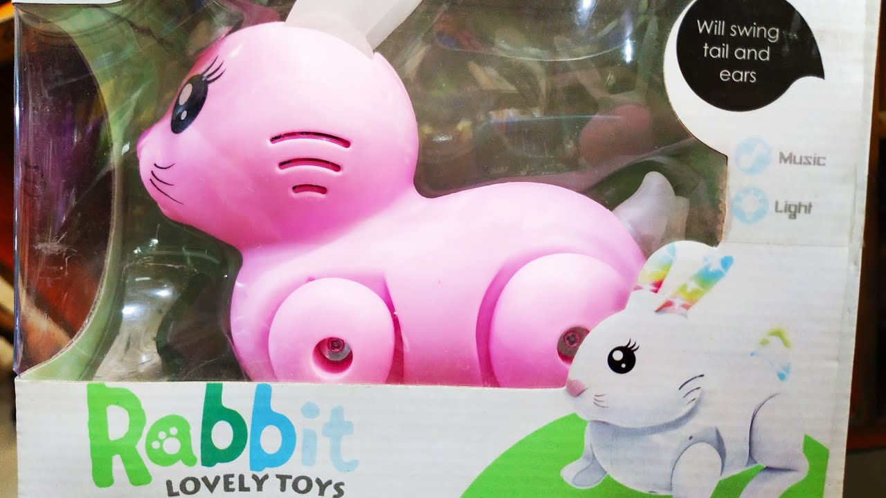 Lovely Rabbit toy || battery operated toy || Lights music movement ...