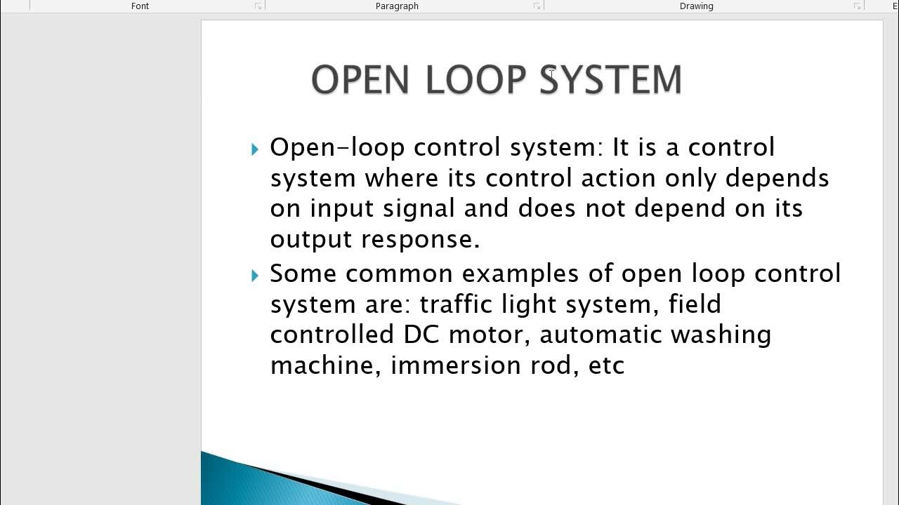 Open Loop Close Loop System Youtube