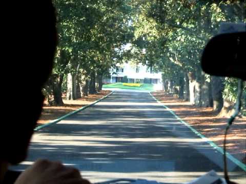 Entering Augusta National and The Masters- The Drive Down Magnolia Lane ...