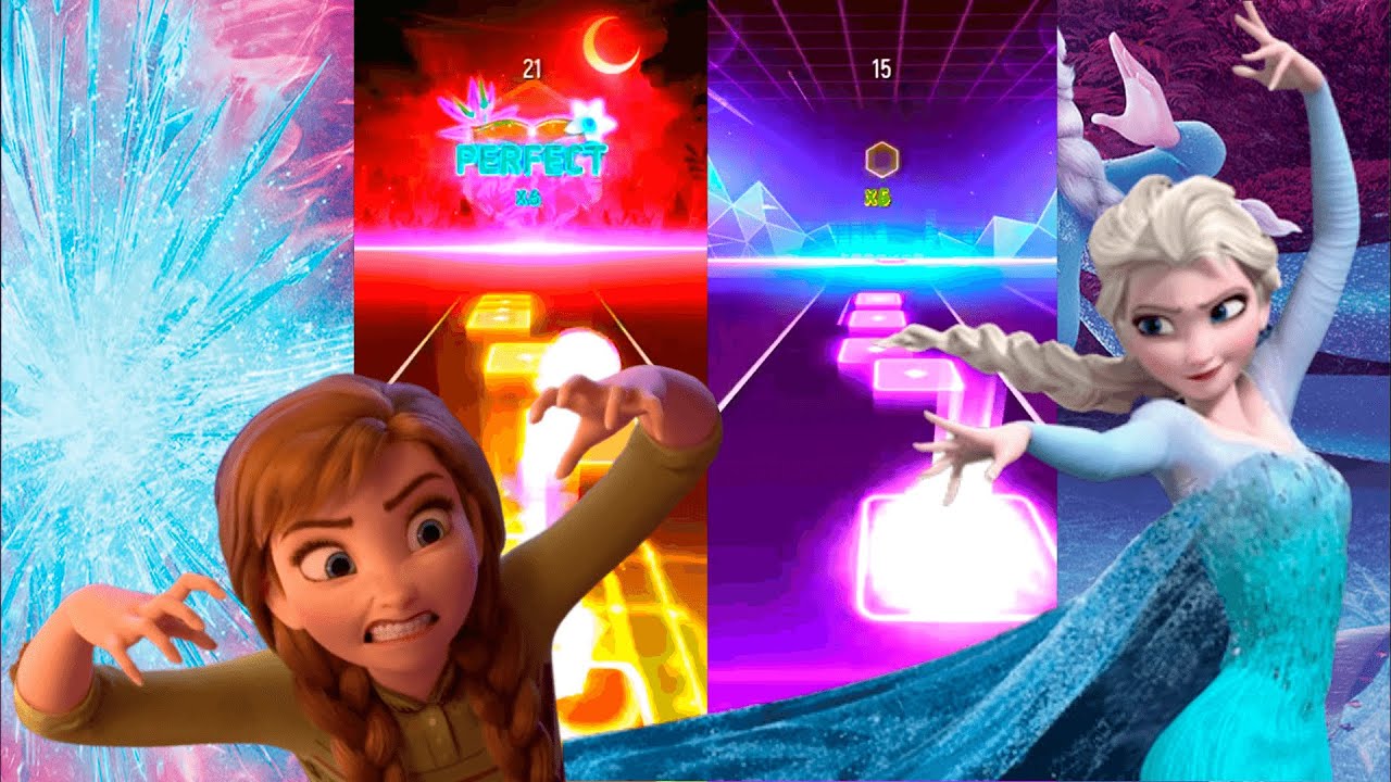 Elsa VS Anna Frozen 2 | #TilesHop #Frozen2 - YouTube