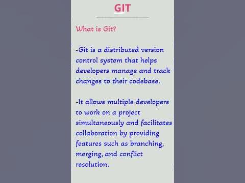 DevOps InterView Questions - What is Git? #preethidevops #DevOpsTraining - YouTube