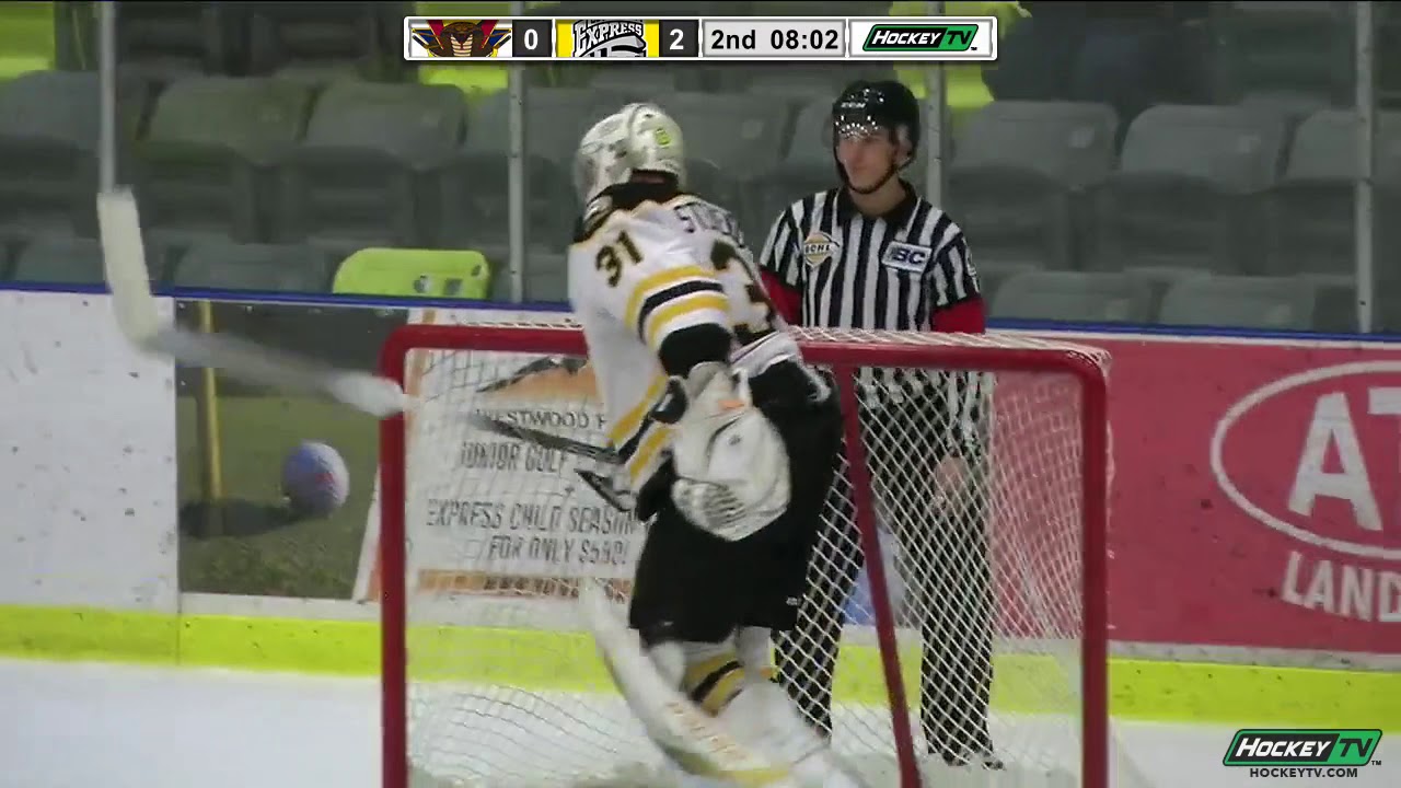 Clay Stevenson penalty shot save on Jagger Williamson Nov 2 vs. Vernon ...