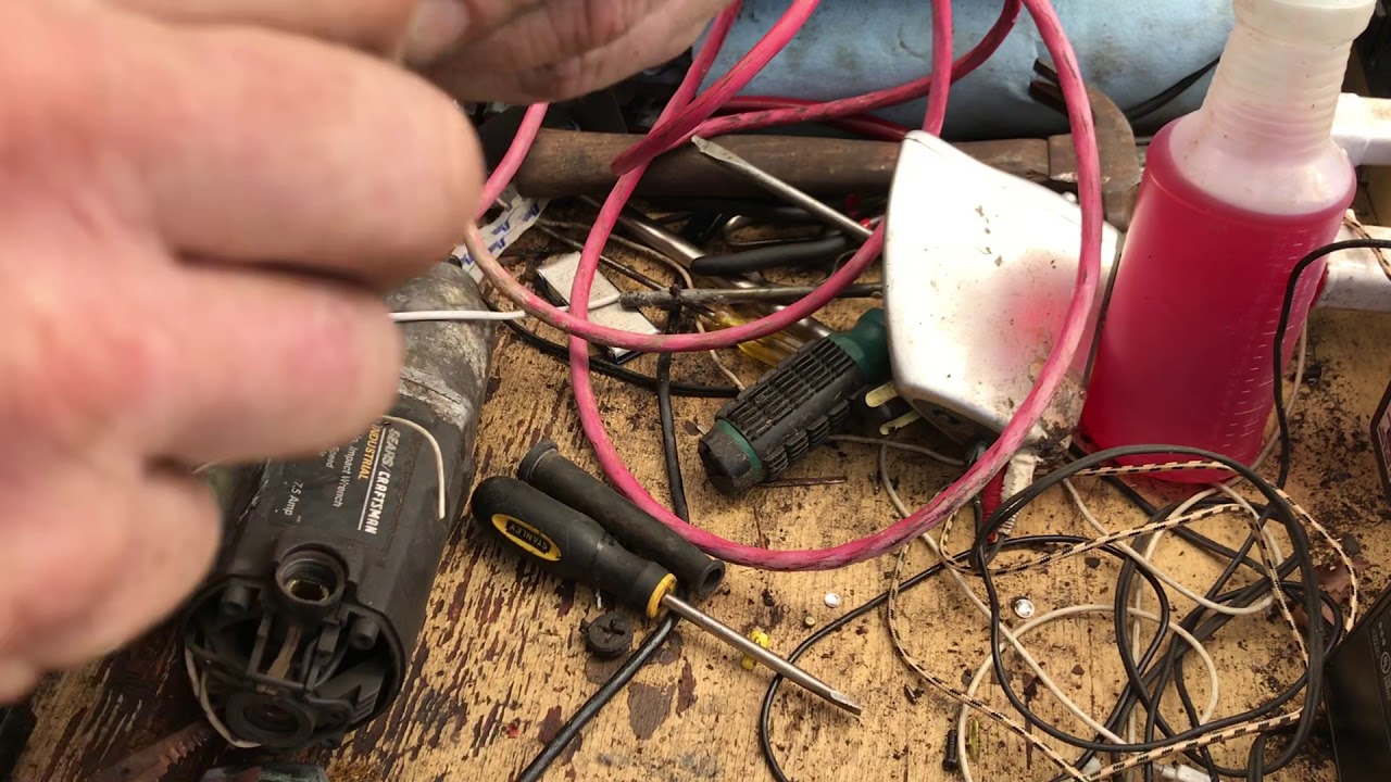 Electric motor repair improvised brush fix impact wrench - YouTube