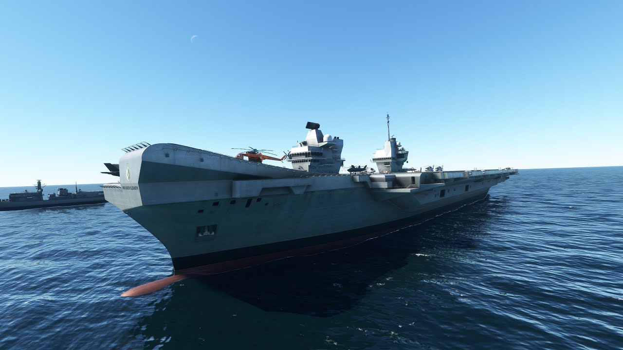 MSFS2020 R084 HMS Queen Elizabeth (R08) Cyprus Showcase - YouTube