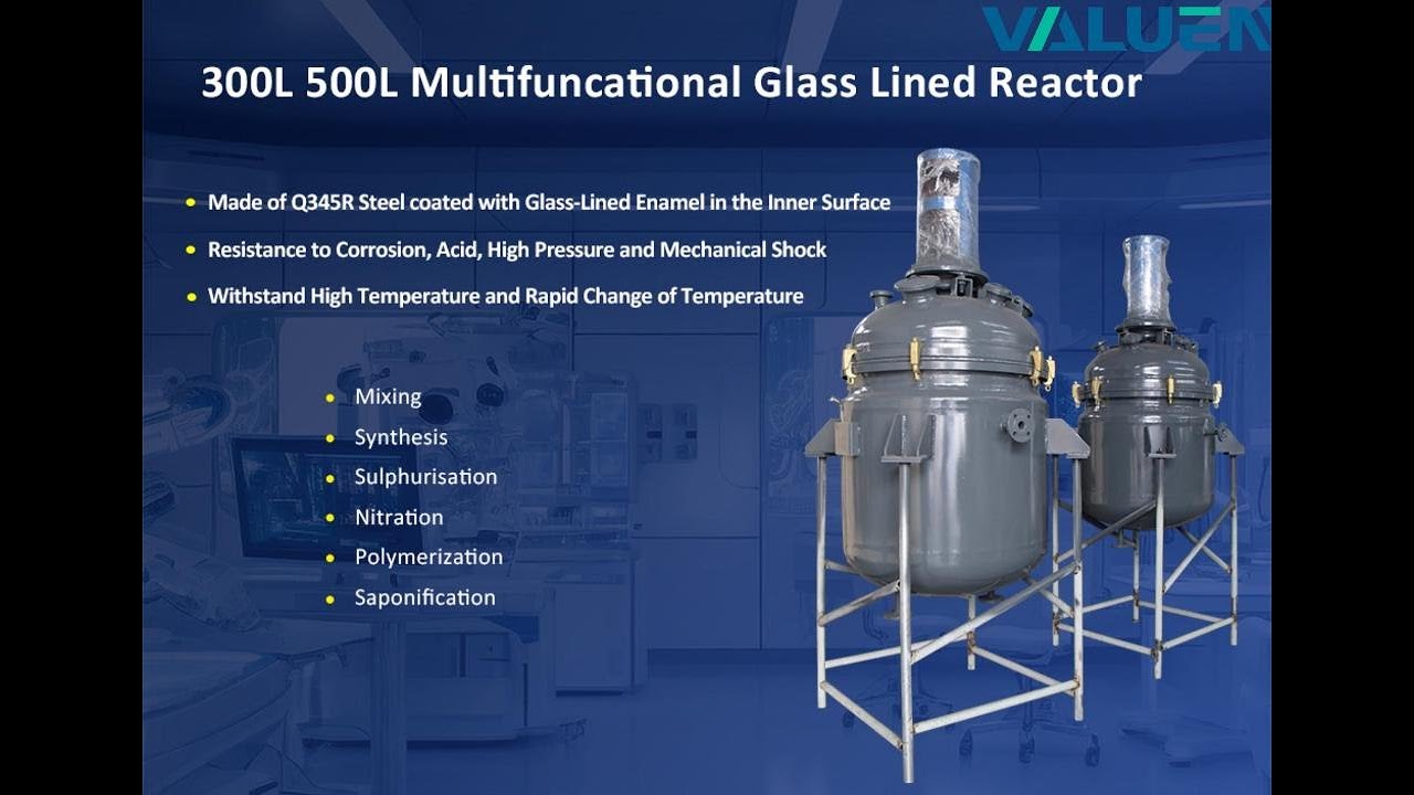 300L and 500L Glass Lined Reactors Testing and Shipping - YouTube