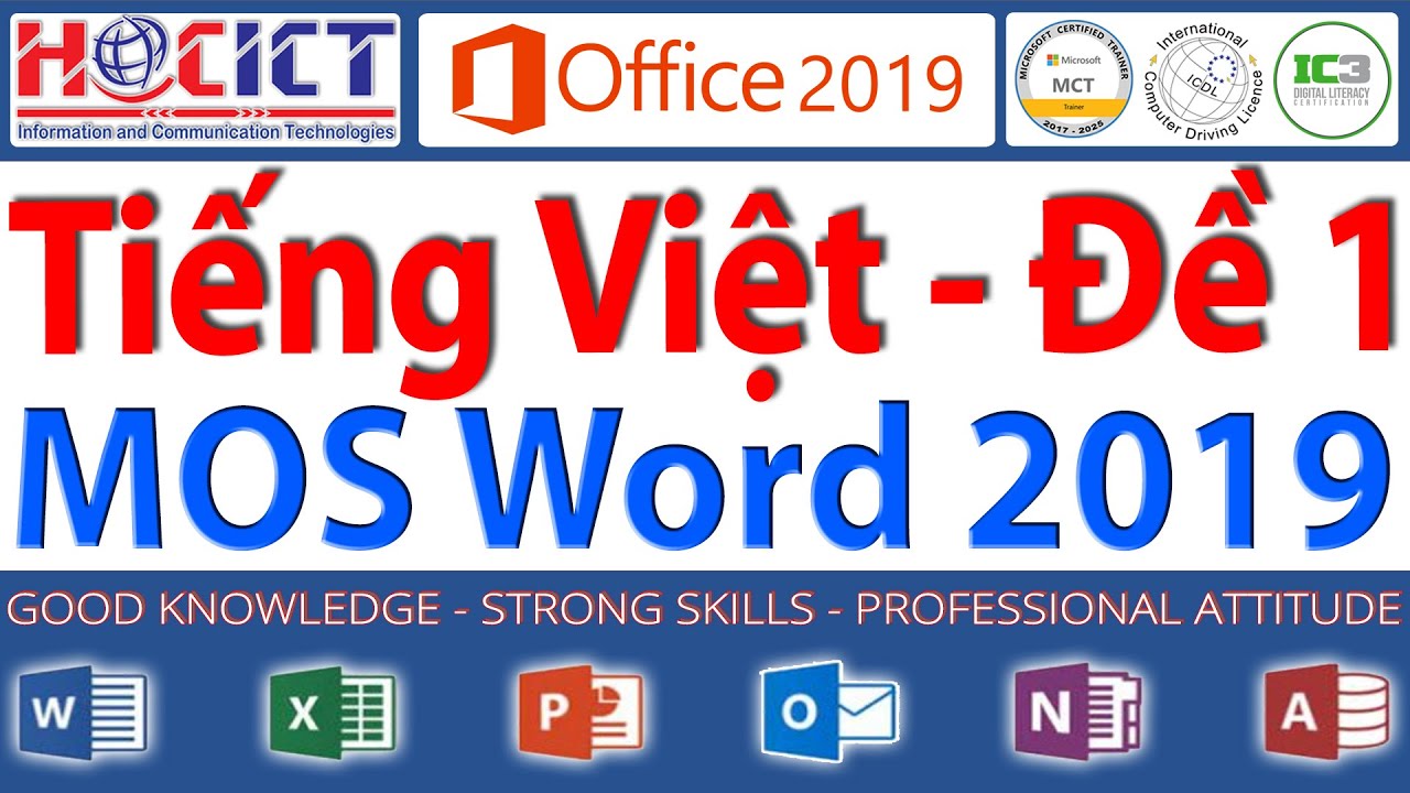 MOS Word 2019 tiếng Việt Pass 1000 | Đề ôn số 1 - Bánh trung thu ...