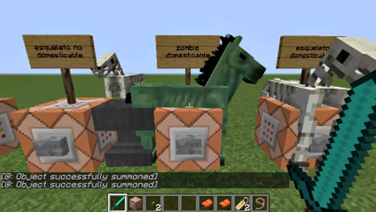 Como domar caballo zombie y esqueleto en minecraft sin mods 1.7.2 en ...