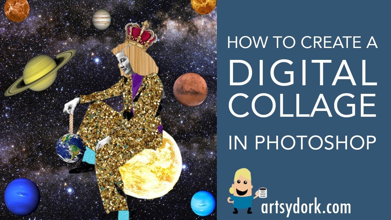 HOW TO CREATE A DIGITAL COLLAGE WITH A CLASSIC MOVIE IMAGE - YouTube