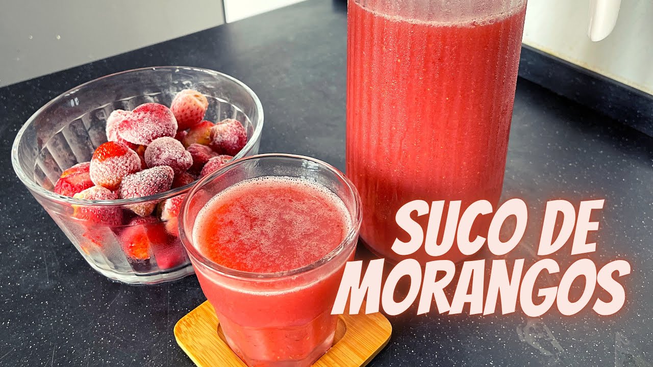 Como fazer suco de morango natural com água - o melhor suco de morango ...