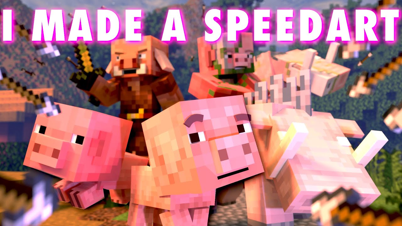 SUPER PIGS!! (Minecraft Speed Render) - YouTube