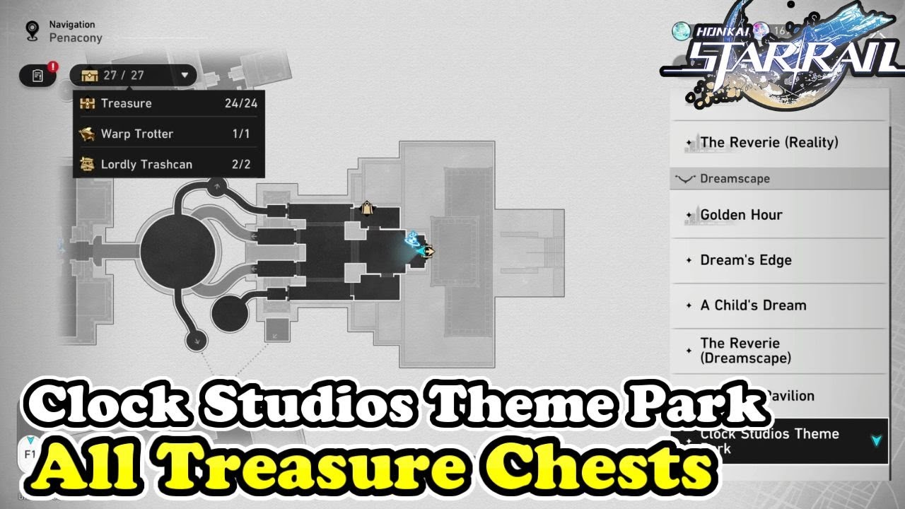 Honkai Star Rail Clock Studios Theme Park All Chest Locations (Chests ...