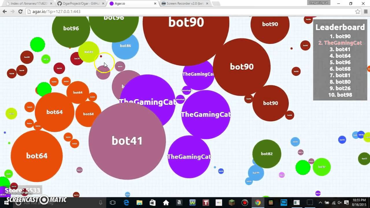 Having fun with agario private servers - YouTube