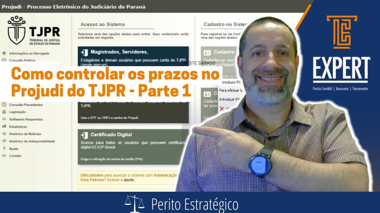 Como controlar os prazos no Projudi do TJPR - Parte 1 - YouTube